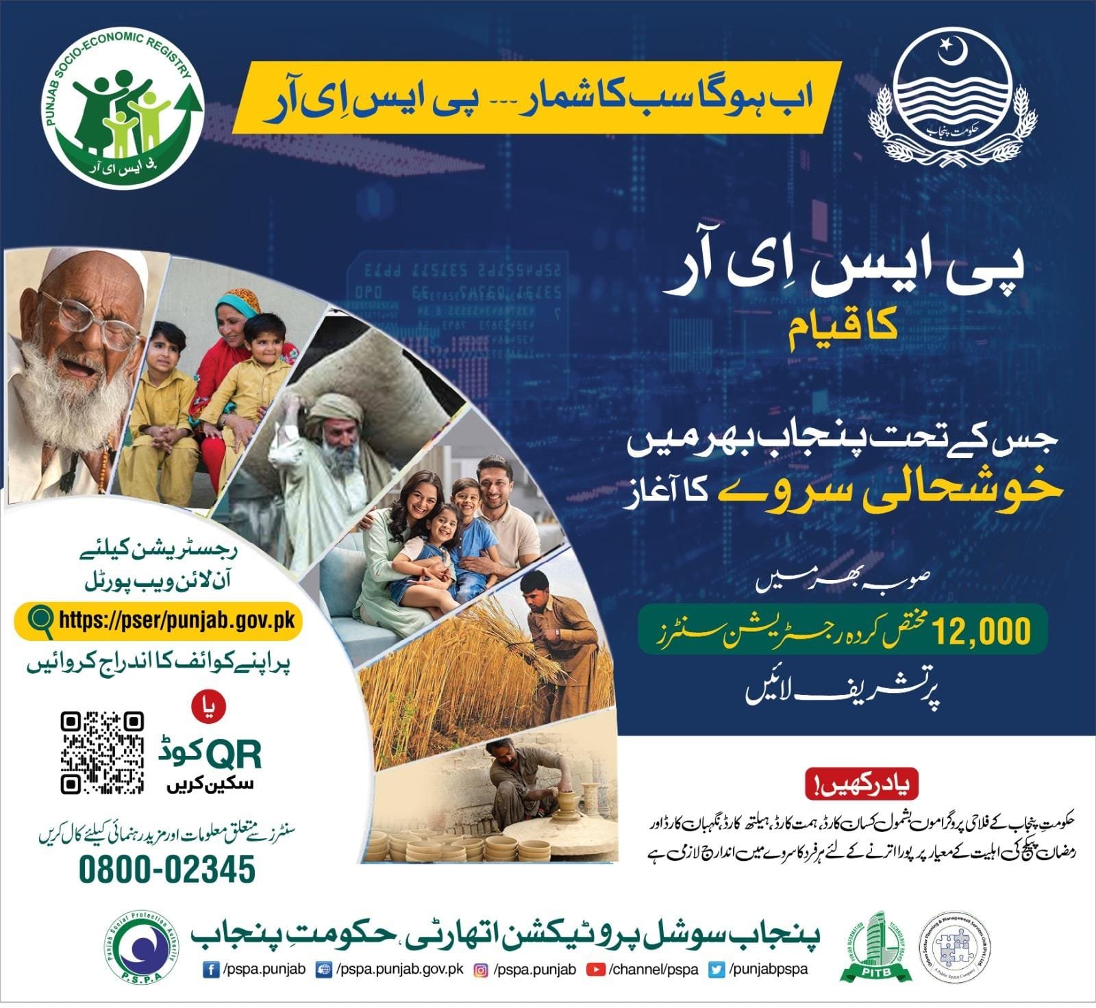 PSER Punjab Socio-Economics Registry 2024 Registration